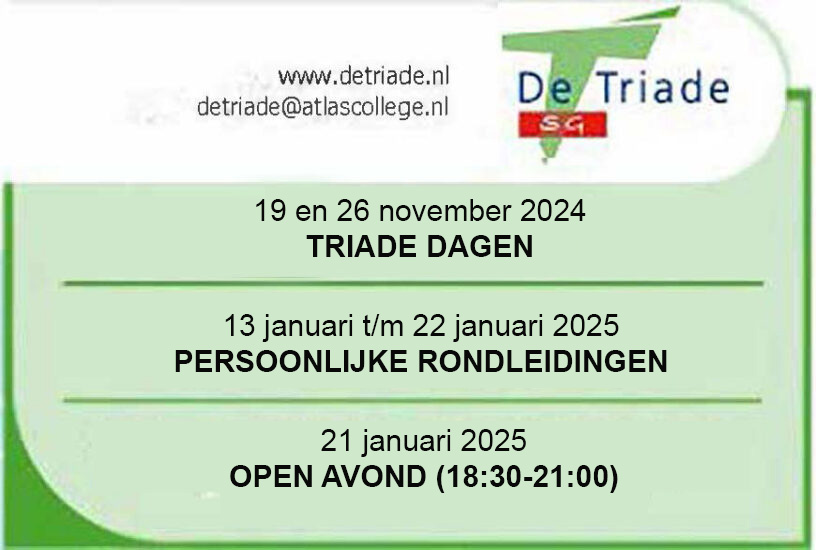 Nieuws - SG De Triade